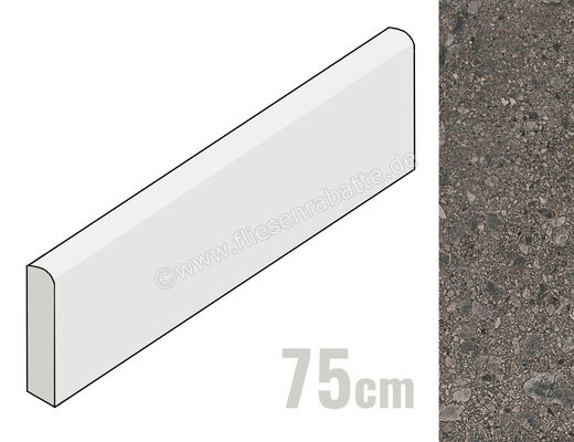 Marazzi Mystone Ceppo di Gré Anthracite Sockel 7x75cm MR6L R10
